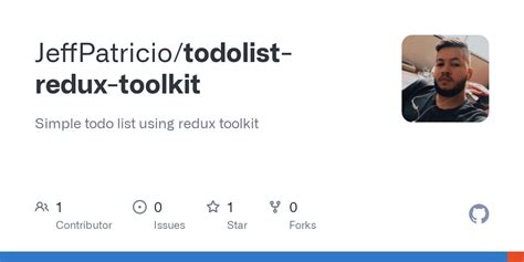 Github Jeffpatriciotodolist Redux Toolkit Simple Todo List Using