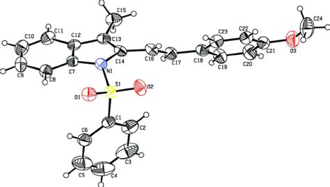The Molecular Structure Of I With 30 Probability Displacement