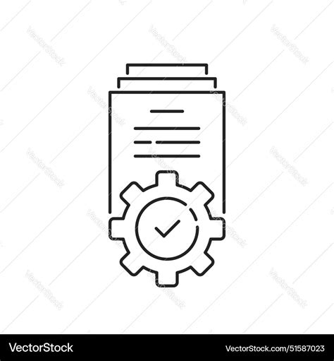 Thin Line Doc Like Operational Documentation Vector Image