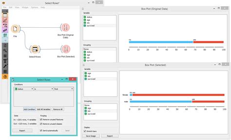 orange data mining select rows