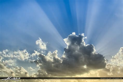 Breathtaking Glorious Sunrays Through Clouds Hdr Photography By