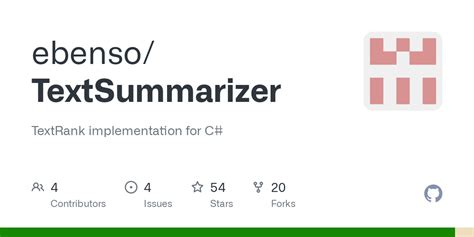 GitHub Ebenso TextSummarizer TextRank Implementation For C