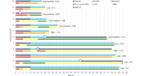 The Swimmers Plot Illustrates The Duration Of Treatment With Each