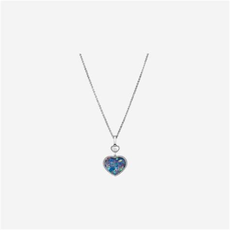 쇼파드 해피 하트 펜던트 로즈 골드 핑크 오팔 다이아몬드 Chopard Kream