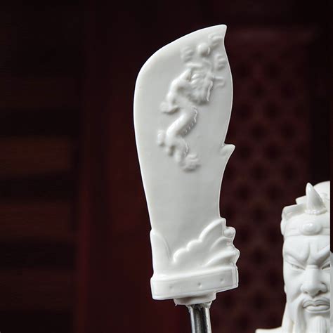 戴玉堂陶瓷摆件《关公神像立刀站像》佛像客厅供奉家用关二爷像虎窝淘