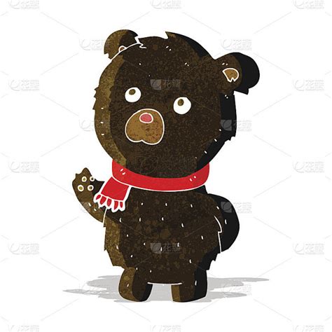 卡通可爱黑熊