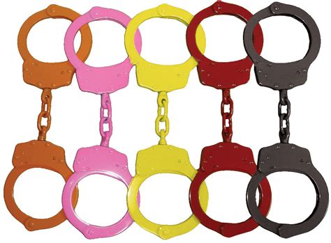 Stainless Steel Colored Handcuffs Security Uniform