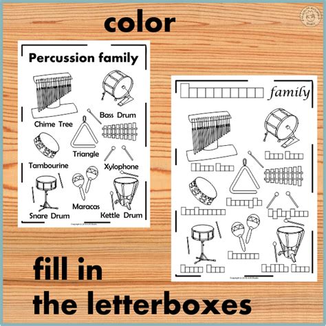 Instrument Families Coloring Pages Made By Teachers