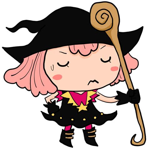 迷う魔法少女のイラスト｜かわいい無料イラスト