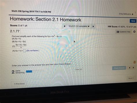 Solved Math 238 Spring 2019 Tth 7 To 9 30 Pm Homework