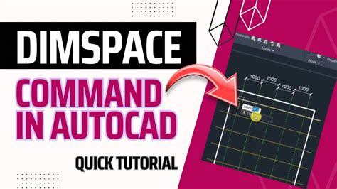 How To Use Dimspace Command In Autocad 2d Autocad Shorcuts Basic Tutorial Tricks Youtube