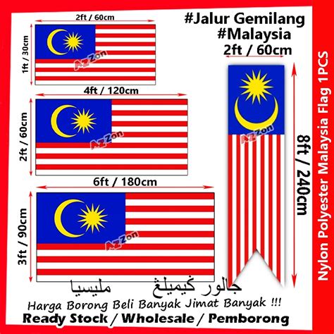 【ready Stock】bendera Malaysia Flag Malaysia Merdea Flag Jalur Gemilang