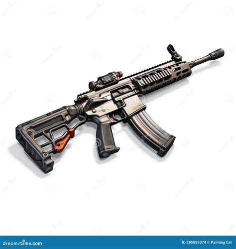 Ak47 Assault Rifle Vector Drawing 281241922