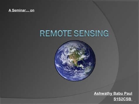 Remote Sensing And Gis Ppt Pptx Geography Science