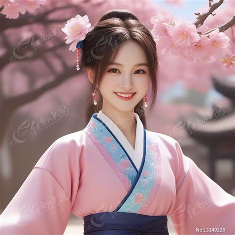 樱花树下古装美女ai图片下载红动中国