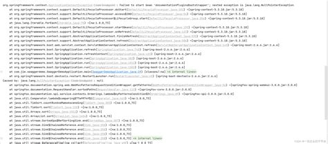 Failed To Start Bean ‘documentationpluginsbootstrapper‘； Nested Exception Is Javalang