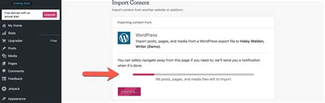 how to use the wordpress export tool