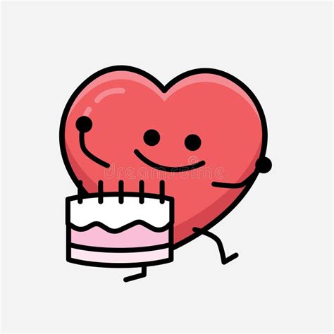Heart Character Mascot Vector Illustration Stock Vector Illustration