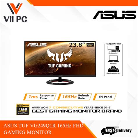 Asus Tuf Gaming Vg249q1r Gaming Monitor 165hz 1ms Ips Speaker