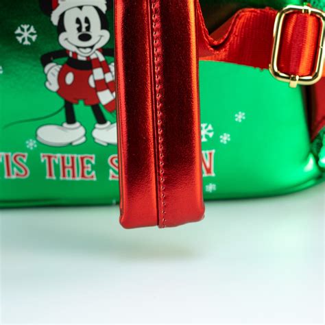 Loungefly X Disney Mickey Mouse Red And Green Sequin Mini Backpack Geekcore