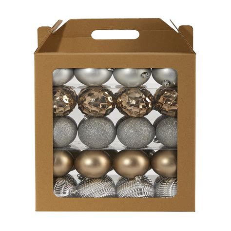40ct 3 Gold And Silver Shatterproof Ball Ornaments Michaels