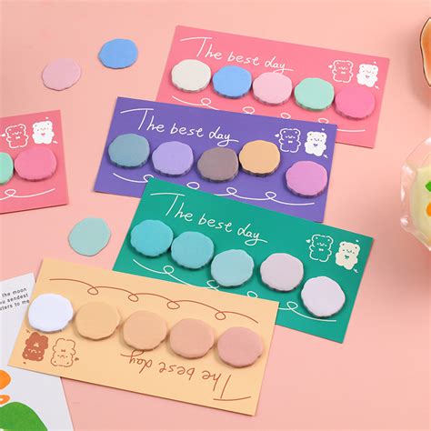 Jual Cod Sticky Note Bulat Simple Berwarna Stiker Note Memo Stiker