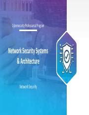 NS 01 P1 Network Security Systems And Architecture Pdf Cybersecurity