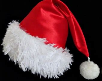 Burgundy Red Santa Claus Hat Adult Size Santa Hat Christmas Holiday