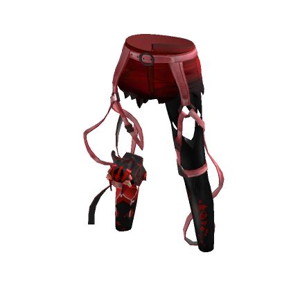 Straps Shorts With Mecha Bunny Red Roblox
