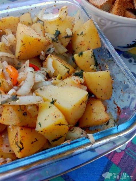 Рецепт Картофель запеченный в духовке постный