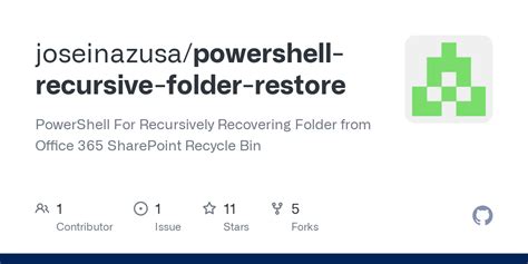 GitHub Joseinazusa Powershell Recursive Folder Restore PowerShell For Recursively Recovering