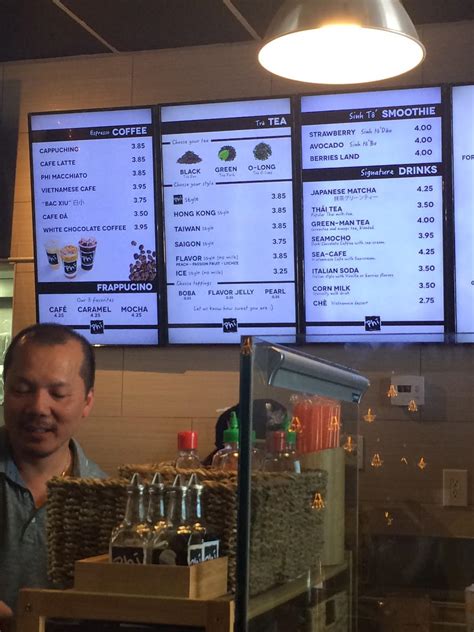 Menu At Phi Coffee And Tea Restaurant Arlington