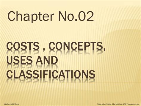 Ppt Costs Concepts Uses And Classifications Powerpoint