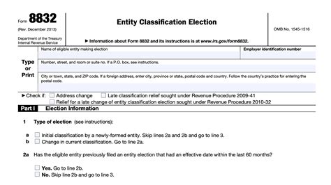 IRS Form 8832 Walkthrough Entity Classification Election 40 OFF