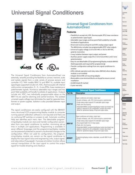 universal isolated signal conditioners automationdirect
