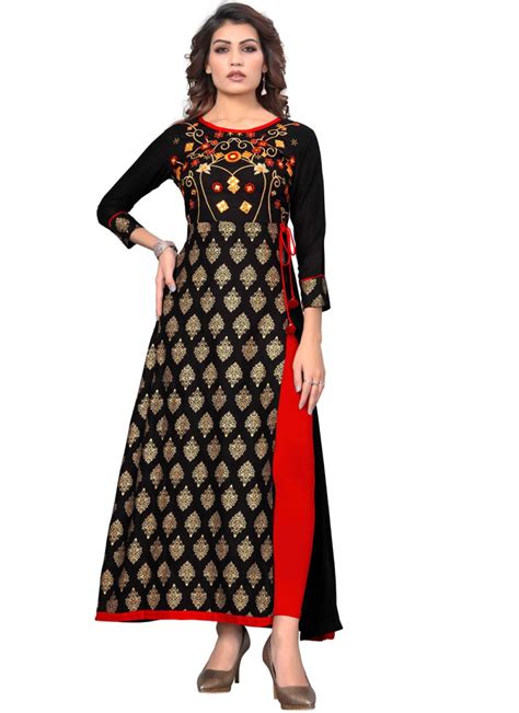 Buy Black Festival Party Wear Kurti Online