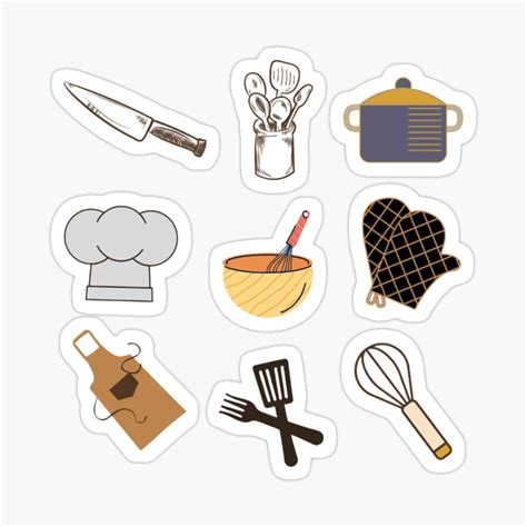 Kitchen Utensils Pack Sticker By Edyarte