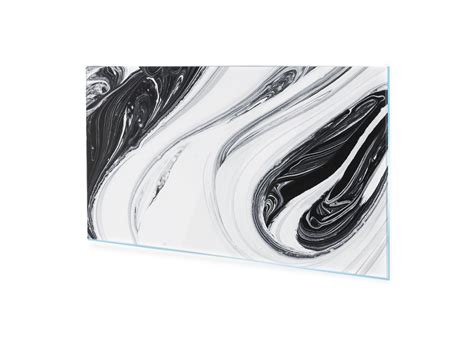 Obraz Na Szkle Akrylowym Homeprint Czarno Biała Rozlana Farba X Cm HOMEPRINT Sklep