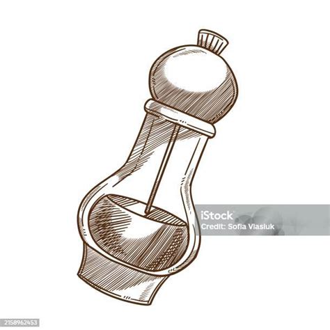 요리 재료 후추 통 또는 그라인더 절연 스케치 가루로 빻은에 대한 스톡 벡터 아트 및 기타 이미지 가루로 빻은 건조한