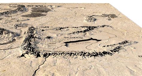 Middle Earth Map 3d Model By Shustrik