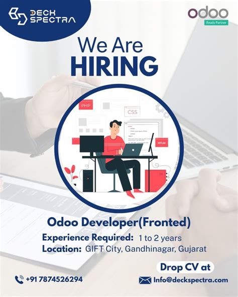hiring odoodeveloper frontenddeveloper deckspectratechnologies