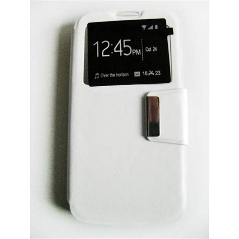 Capa Flip Cover Para Vodafone Smart 4 Power White Com Apoio E Janela