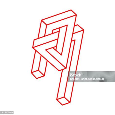 Impossible Shapes Logo Optical Illusion Linear Infinite Object Abstract Eternal Geometric Figure