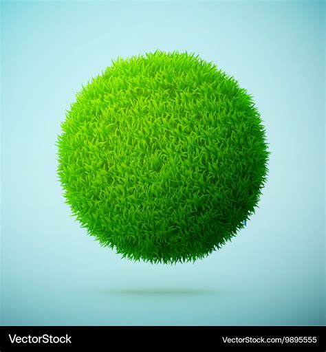 Green Grass Sphere Royalty Free Vector Image Vectorstock