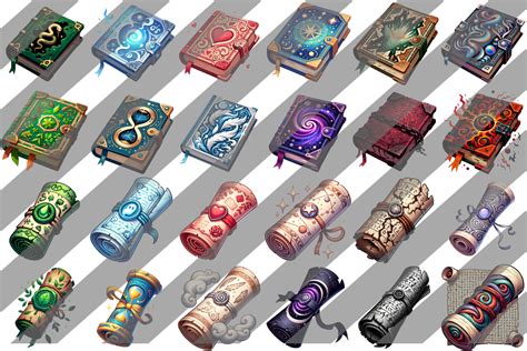 Book And Scroll Set 1 By Trulymalicious