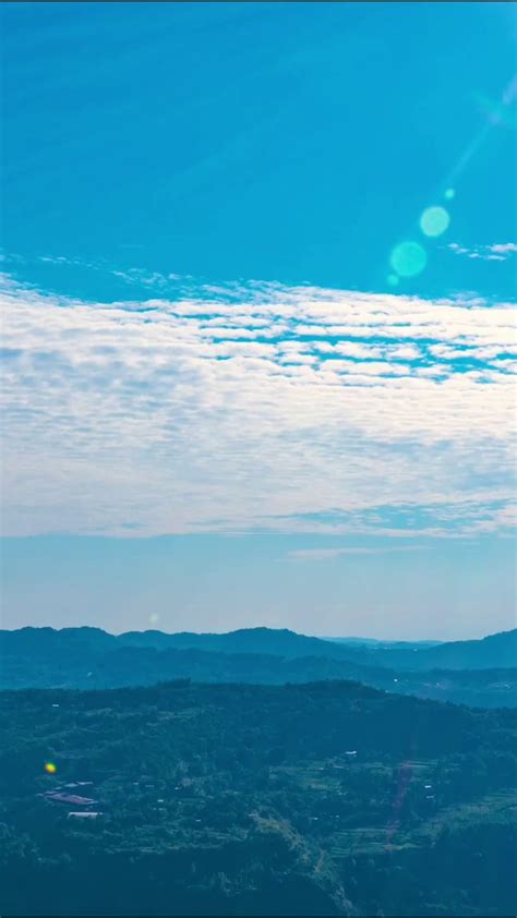 4k唯美夏日山间云海蓝天白云 风景手机动态壁纸 风景手机壁纸下载 元气壁纸