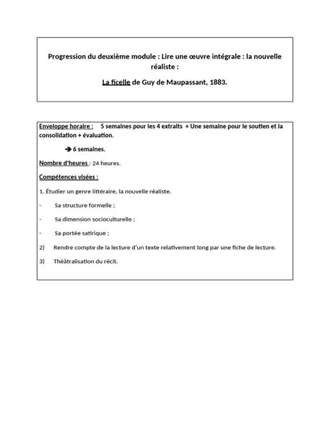 Projet Pédagogique Module Ii Pdf