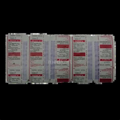 Restem 10mg Tablet 10s Price Composition Uses Dosage And Side