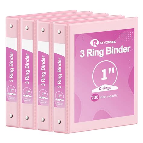 1 Inch Binder Pink3 Ring View Binders Holds 200 Sheets Of Letter Size
