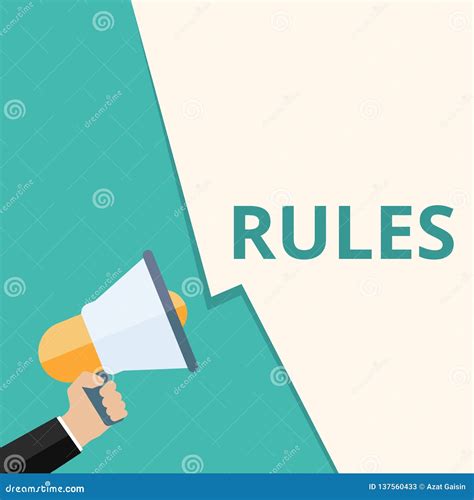 Writing Note Showing Rules Stock Illustration Illustration Of